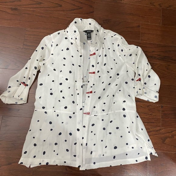 Ali Miles | Tops | Ali Miles Top Womens L White Art To Wear Artsy ...